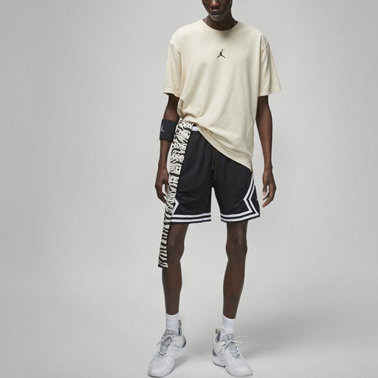 JORDAN air jordan solid color round neck short sleeve t-shirt men's white